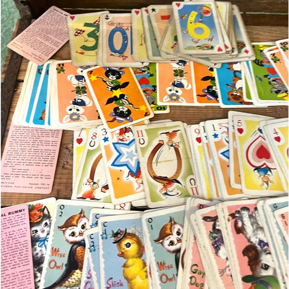 Whitman | Toys | Vintage Whitman Playing Cards Kids 951 Mixed Sets ...